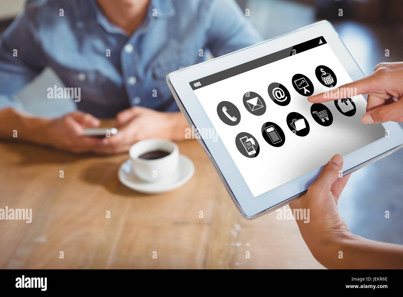 Composite image of telephone apps icons Stock Photo - Alamy