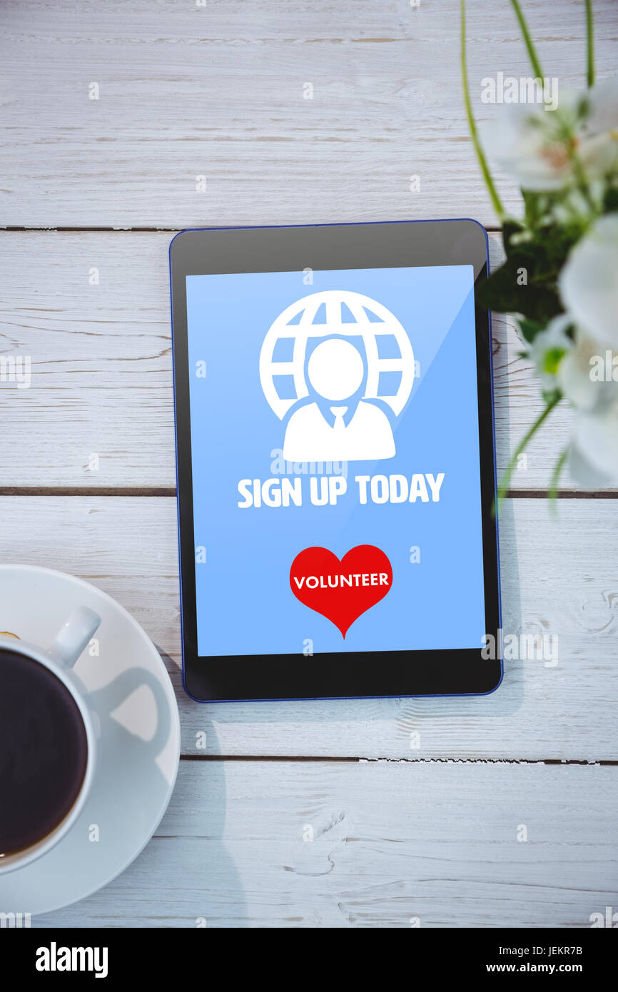Composite image of sign up today Stock Photo - Alamy
