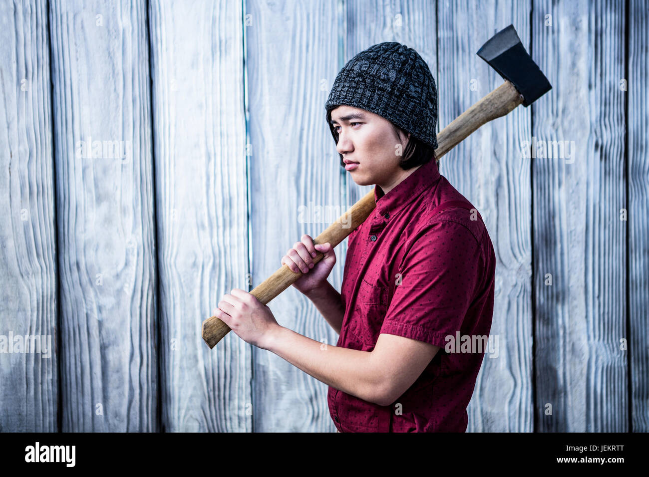 Side view hipster axe hi-res stock photography and images - Alamy