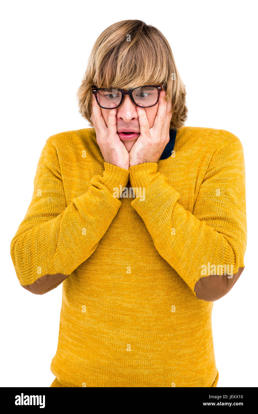 Surprised Person Looking Down