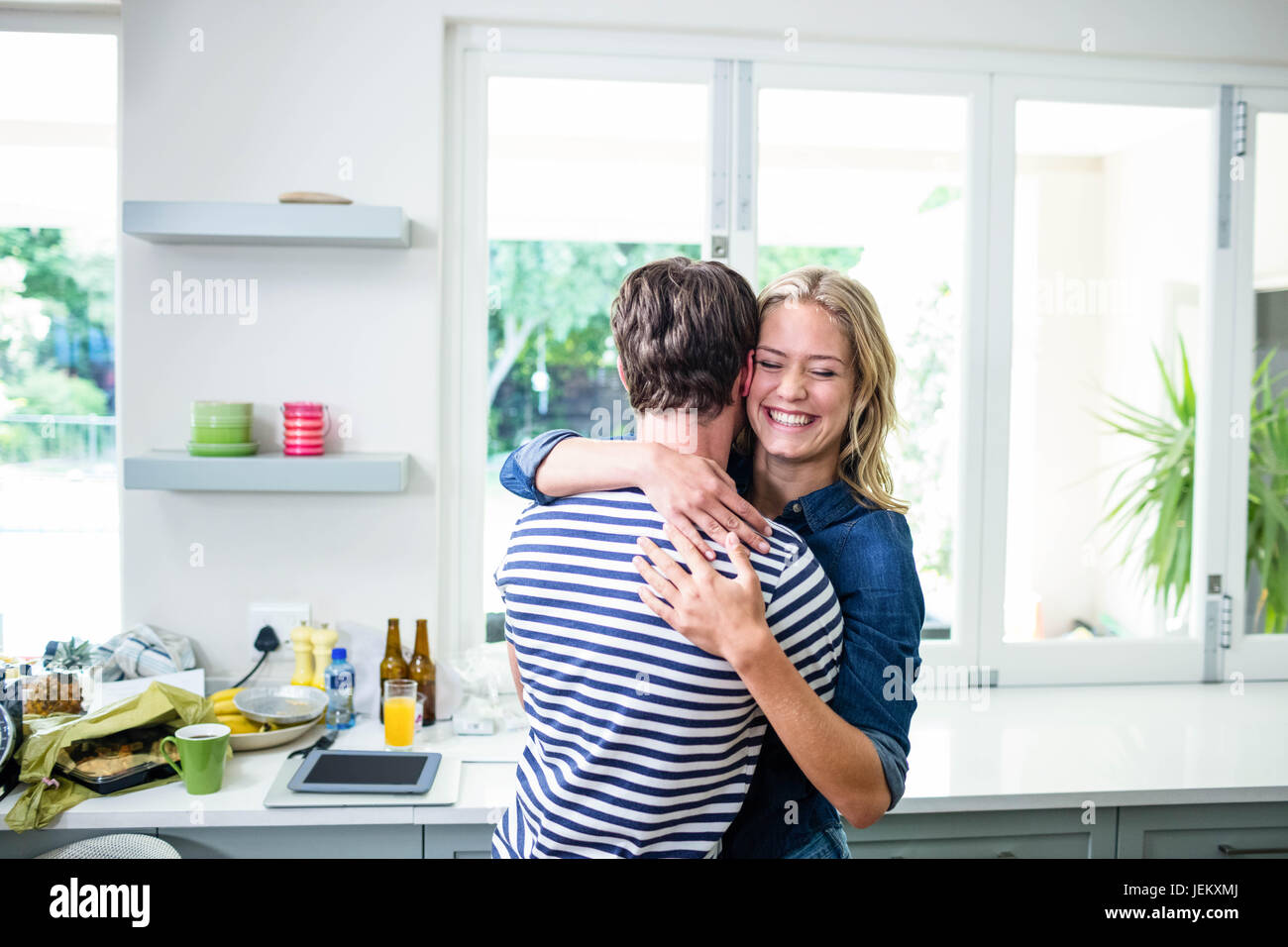 Cute couple hugging Stock Photo - Alamy