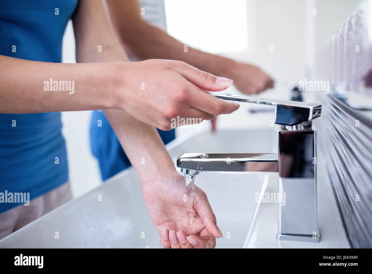 Mid section man washing hi-res stock photography and images - Alamy