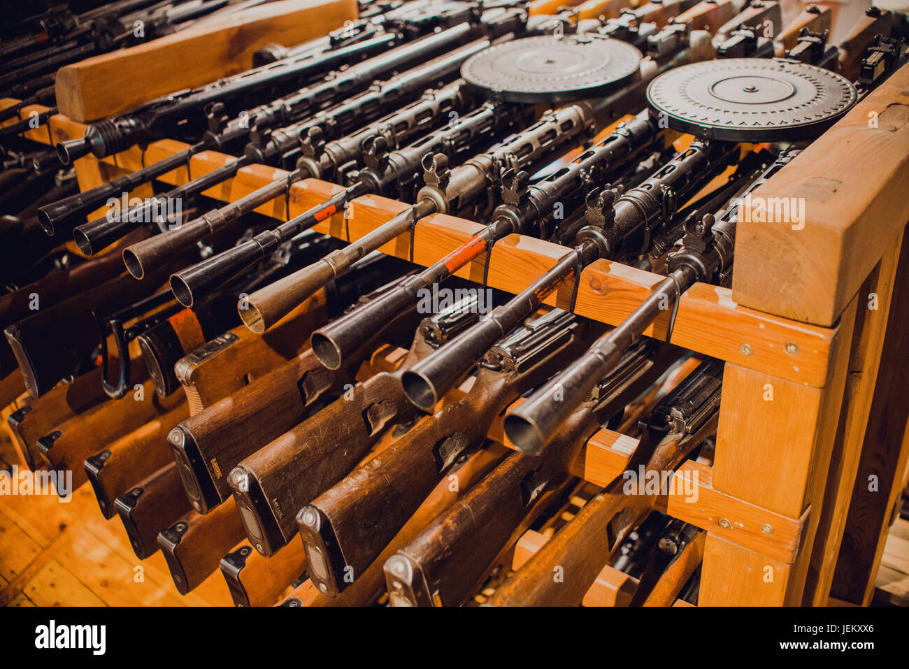 Black assault rifle on old hi-res stock photography and images - Alamy
