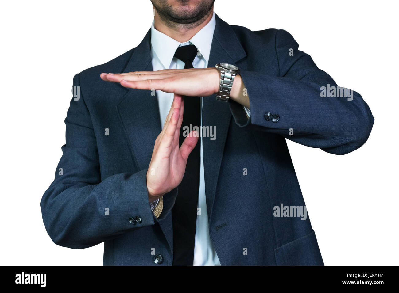 Time break hand symbol hi-res stock photography and images - Alamy