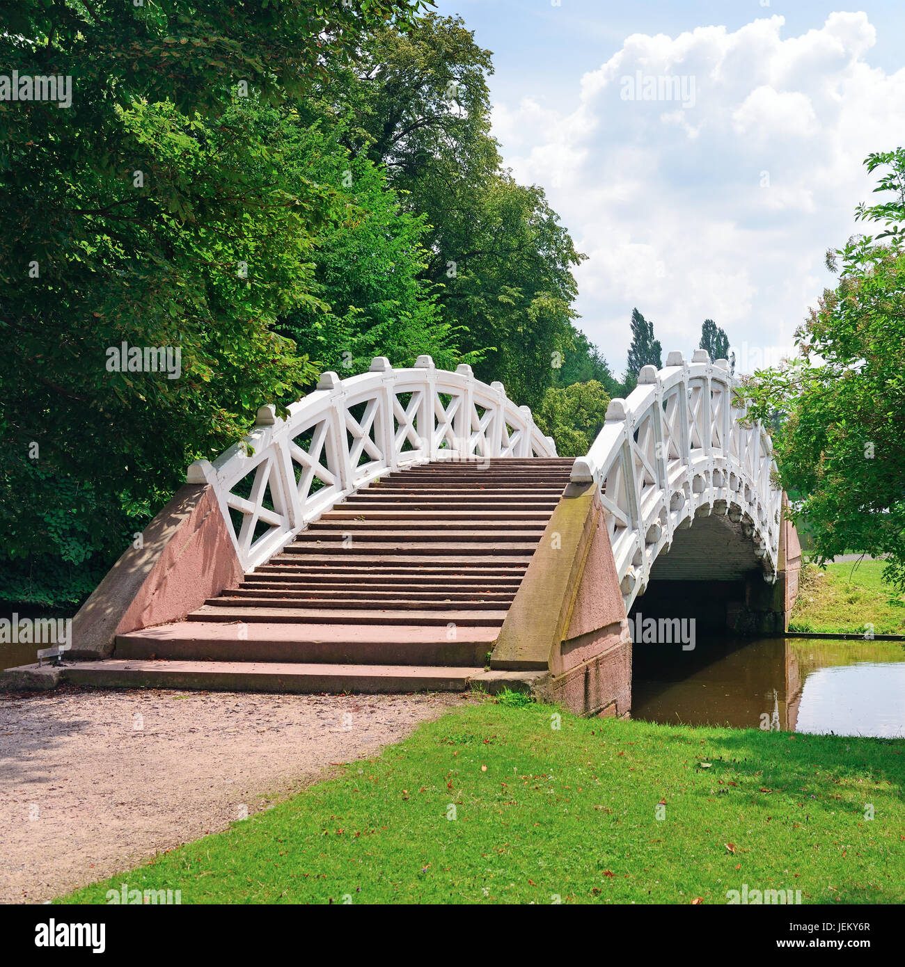 Stone bridge over the stream Stock Photo - Alamy