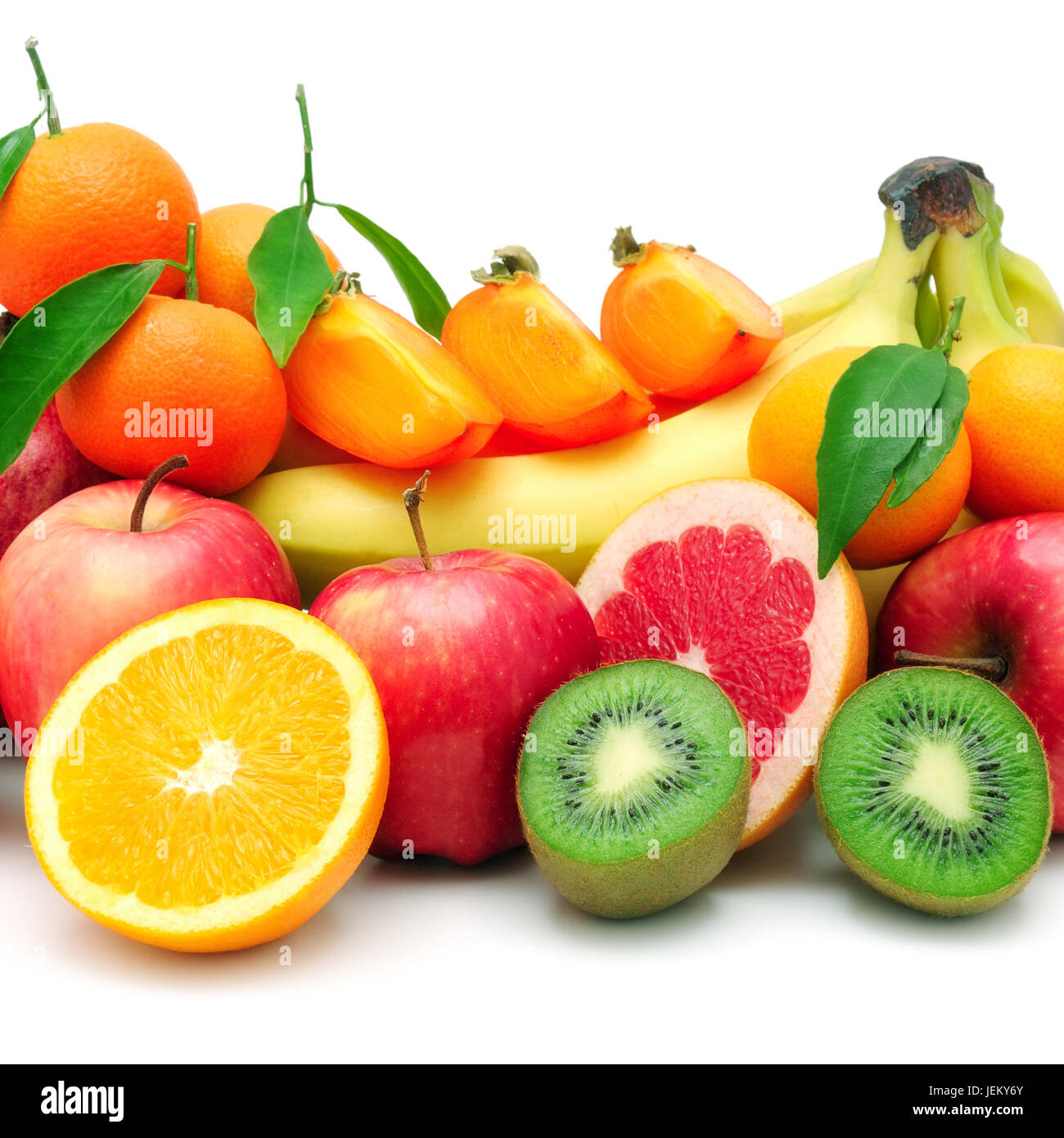 collection fruit isolated on white background Stock Photo - Alamy