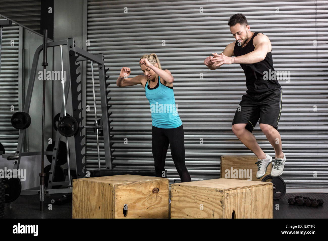 Box jumps man hi-res stock photography and images - Alamy