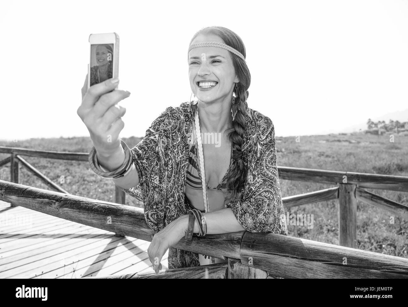 Boho chic female hi-res stock photography and images - Alamy