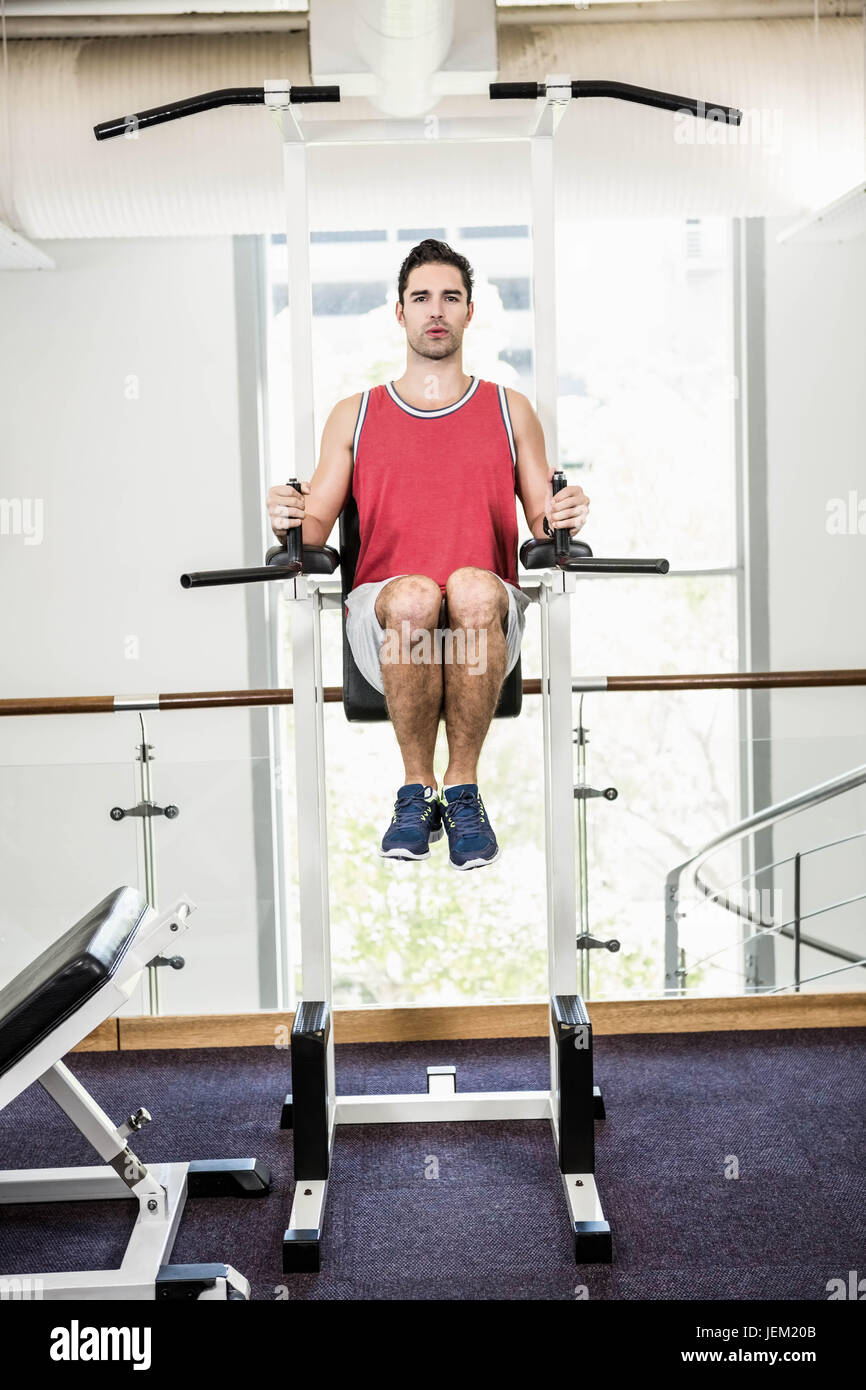 Muscular man doing pull up Stock Photo - Alamy