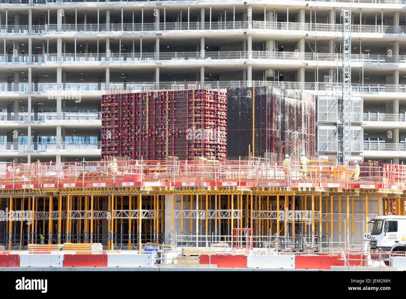 Building work on the Isle of Dog, Docklands, London Stock Photo - Alamy