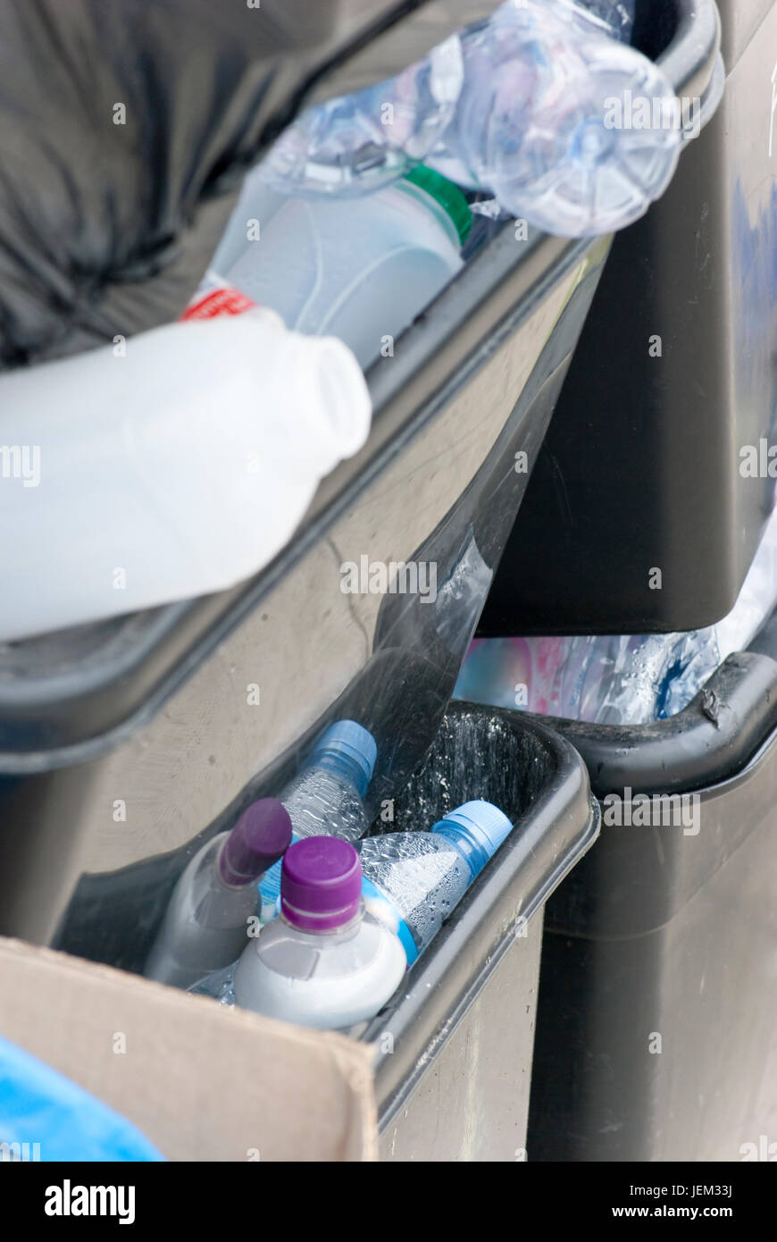 Plastic bottles recycling collection bin hi-res stock photography and ...