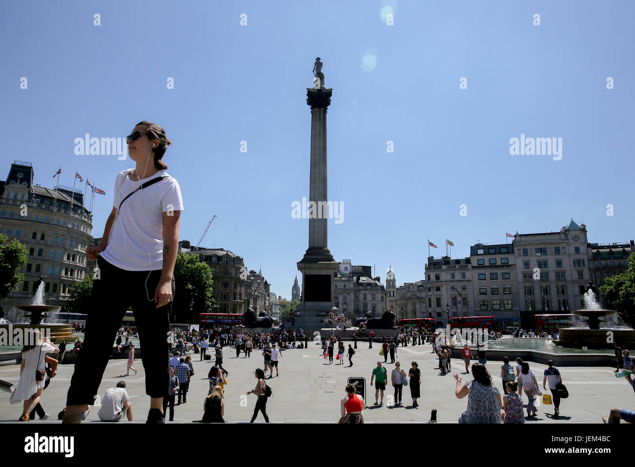 People enjoying the hot weather in London Featuring: Atmosphere Where ...