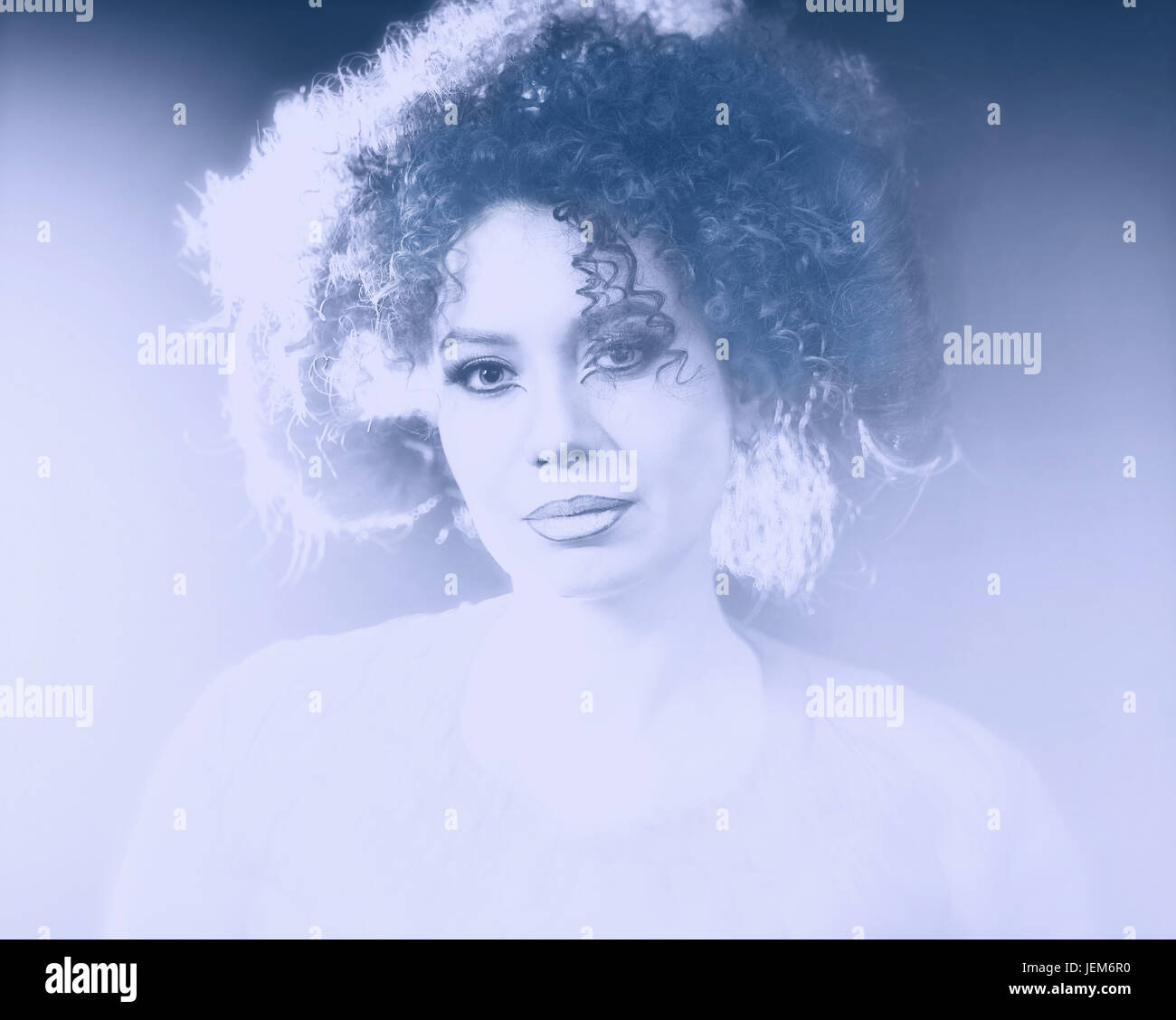 Portrait woman in high key style. Color tone Stock Photo - Alamy