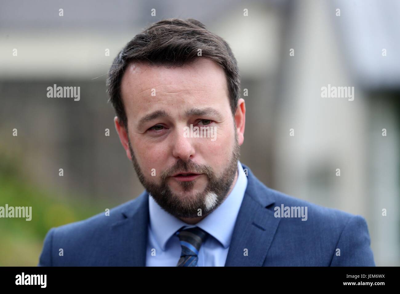 SDLP Leader Colum Eastwood at Stormont Castle as political talks resume ...