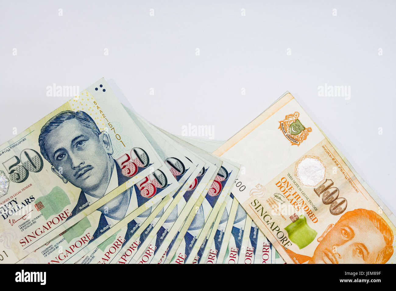 Singapore Dollar, Banknote Singapore on White background, The Singapore ...