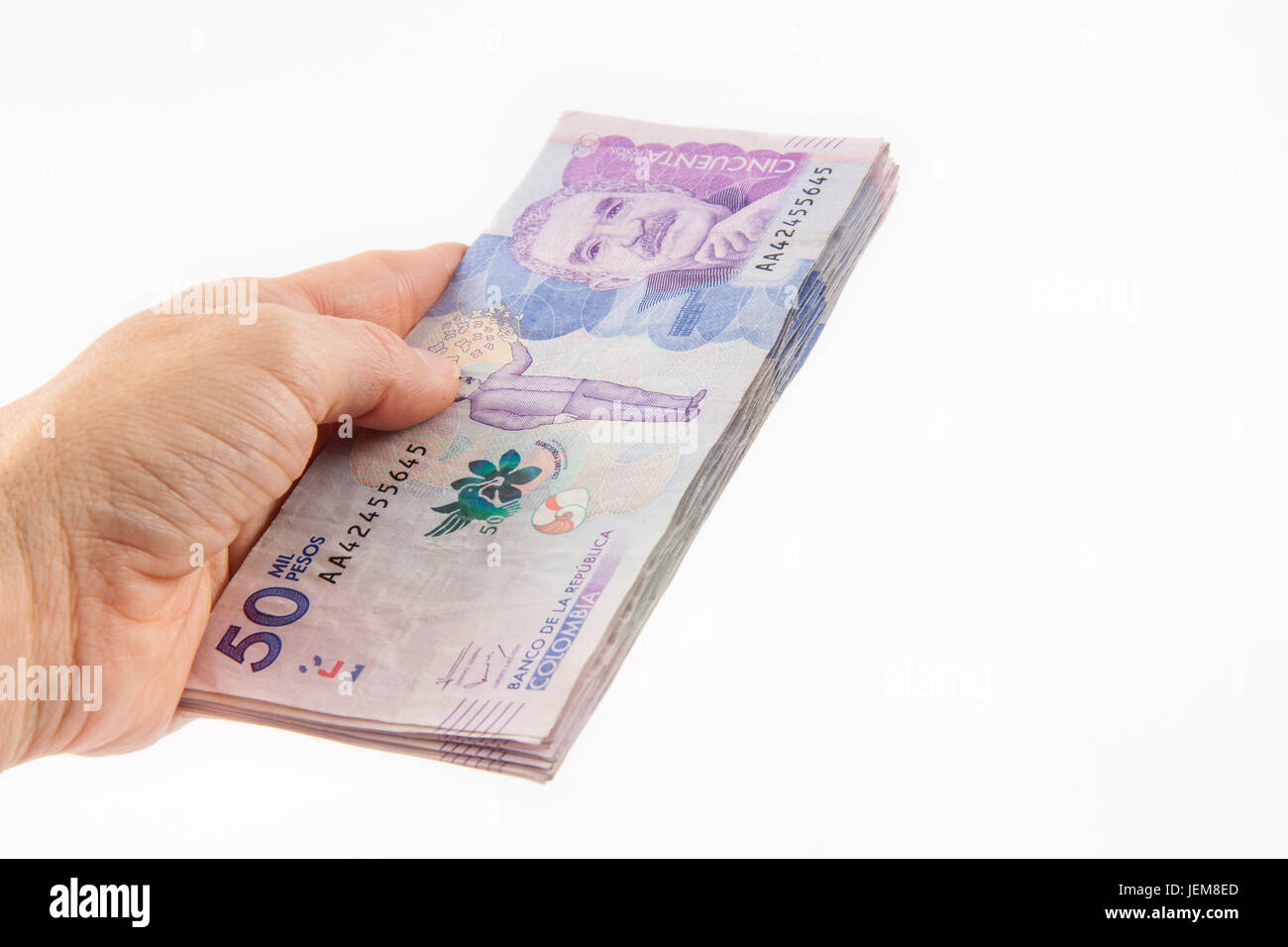 Close up of a woman handling money Stock Photo - Alamy