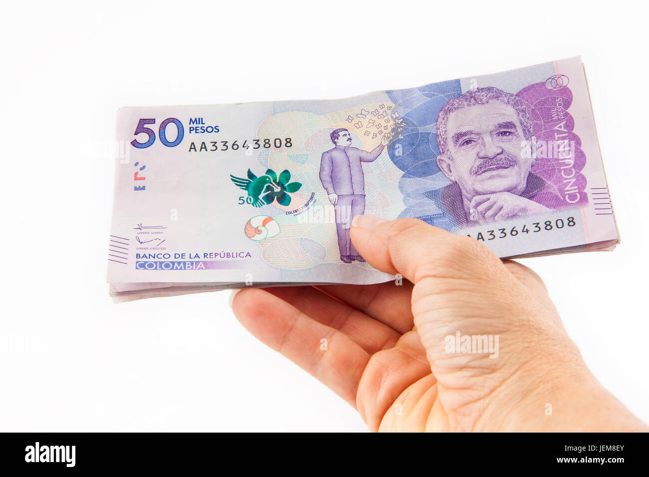 Close up of a woman handling money Stock Photo - Alamy