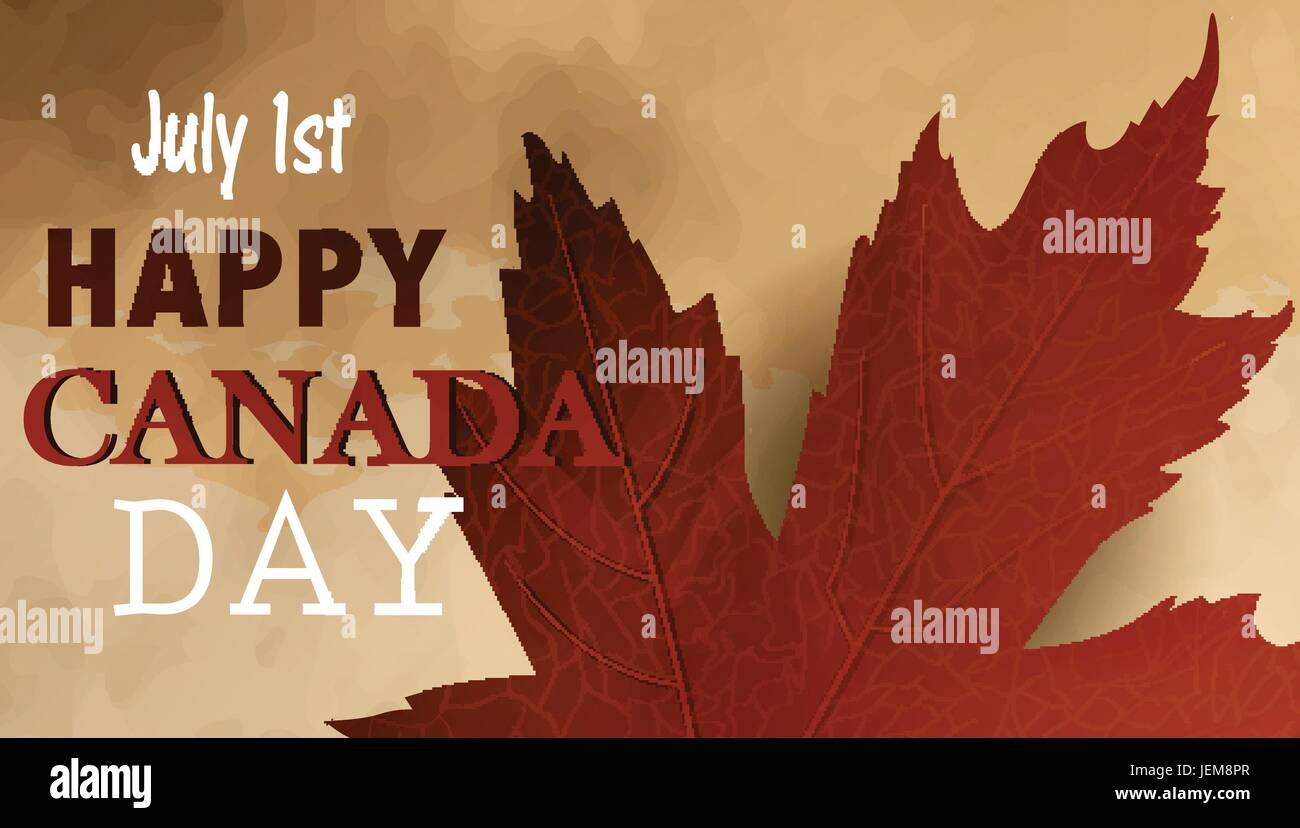Happy Canada Day retro card in vector format Stock Vector Image & Art ...