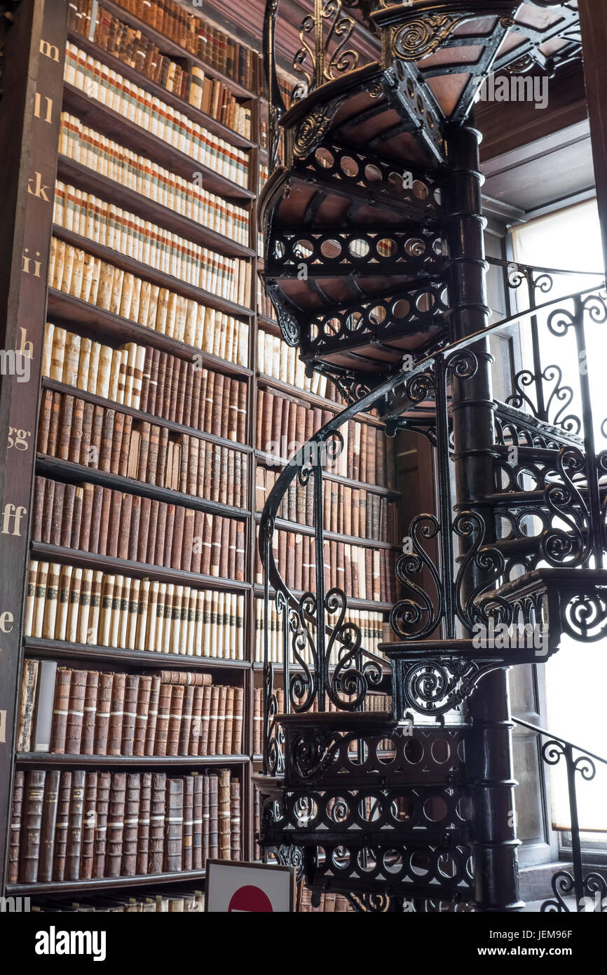 Interior view of Trinity College Library, Dublin, Ireland Stock Photo ...