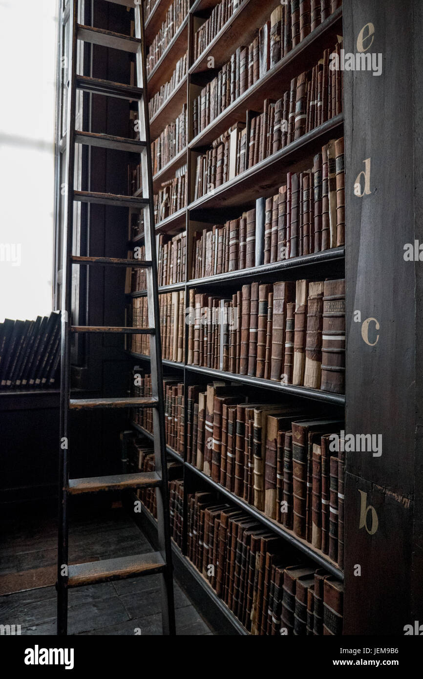 Interior view of Trinity College Library, Dublin, Ireland Stock Photo ...
