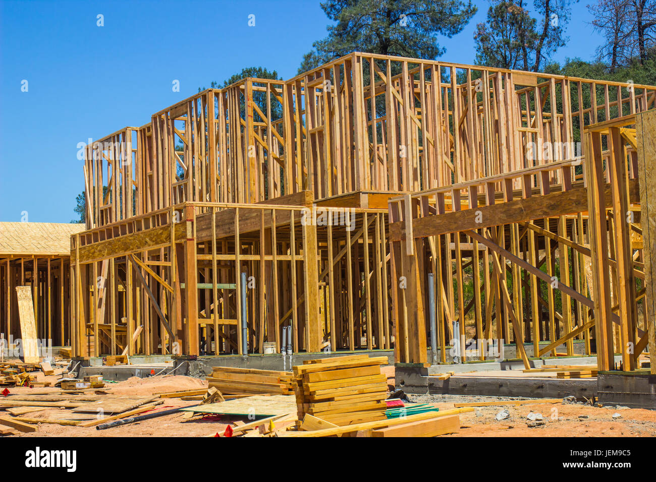 Two Story Home Under Construction Stock Photo - Alamy