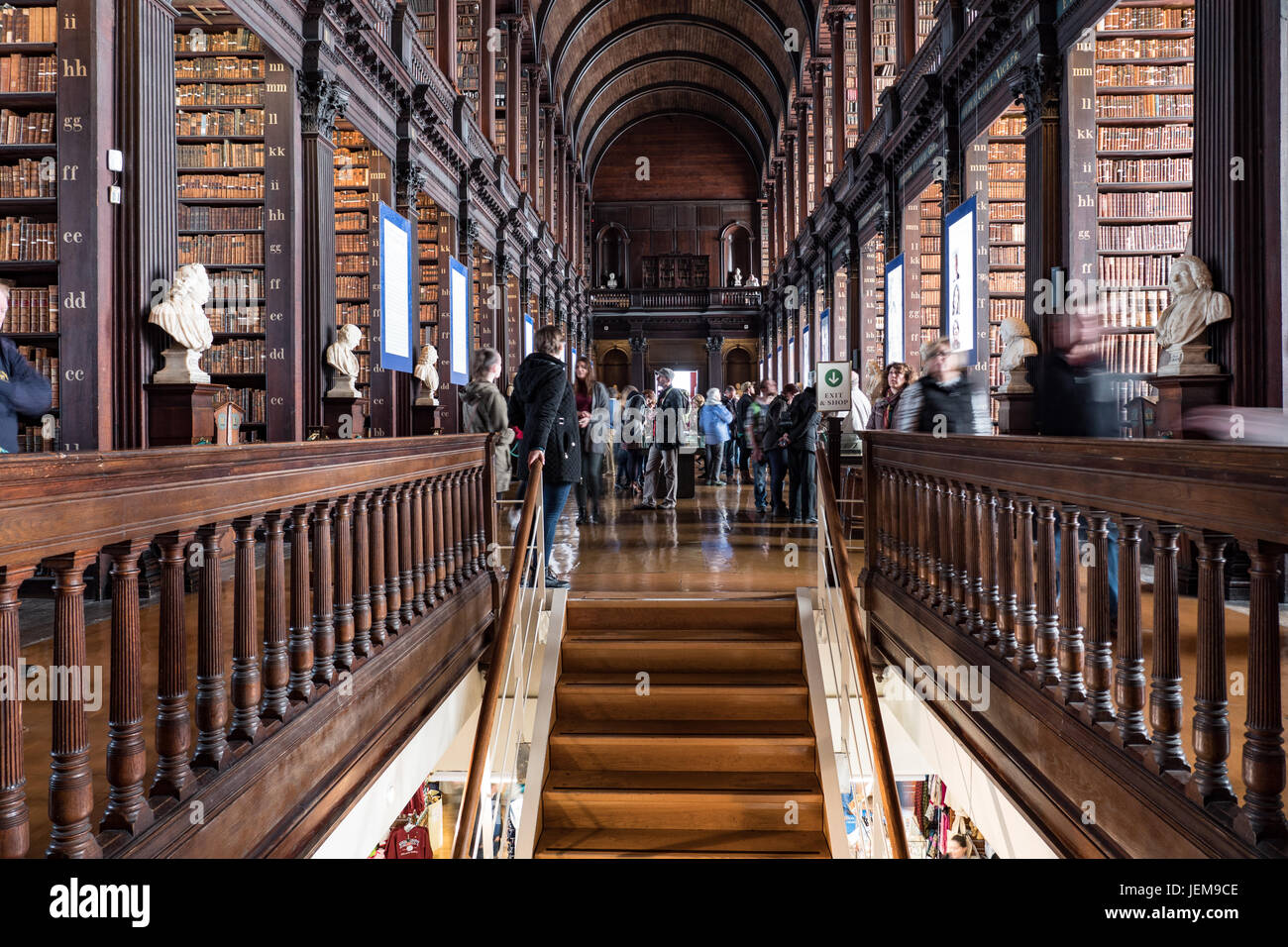 Interior view of Trinity College Library, Dublin, Ireland Stock Photo ...