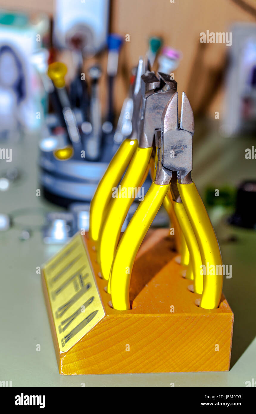 Clockmaking tools and machinery hi-res stock photography and images - Alamy