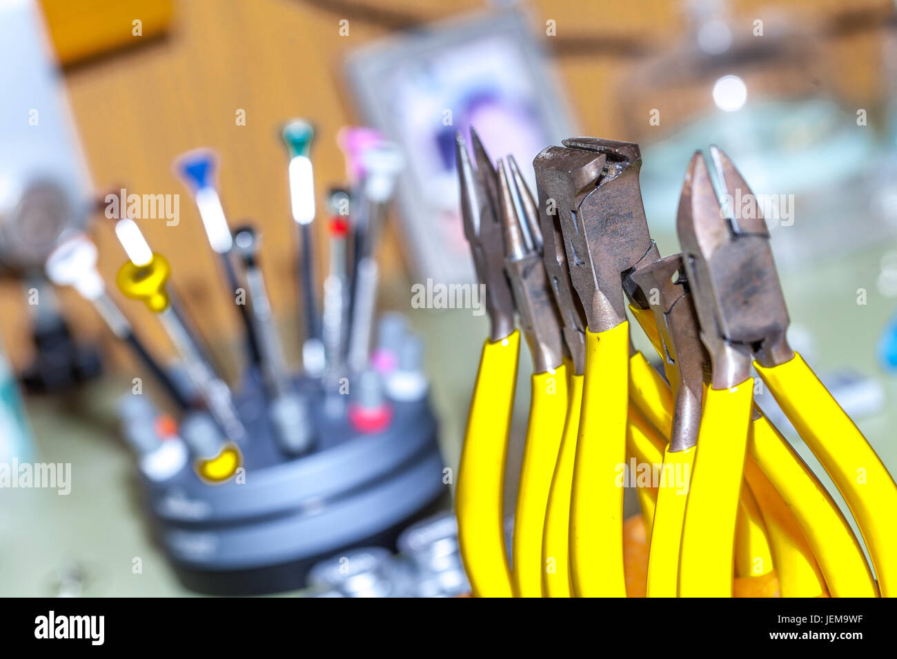 Clockmaking tools and machinery hi-res stock photography and images - Alamy