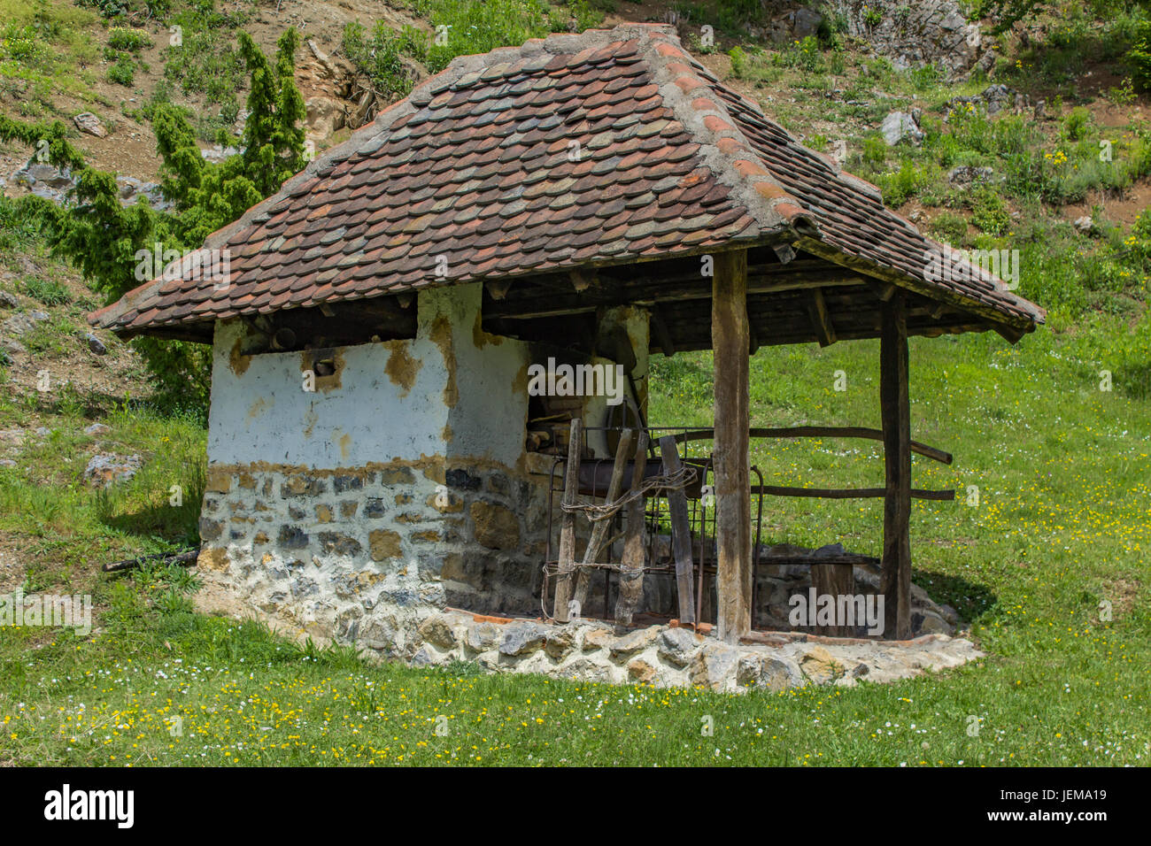 Old traditional house at Dobri Potok in Serbia Stock Photo - Alamy