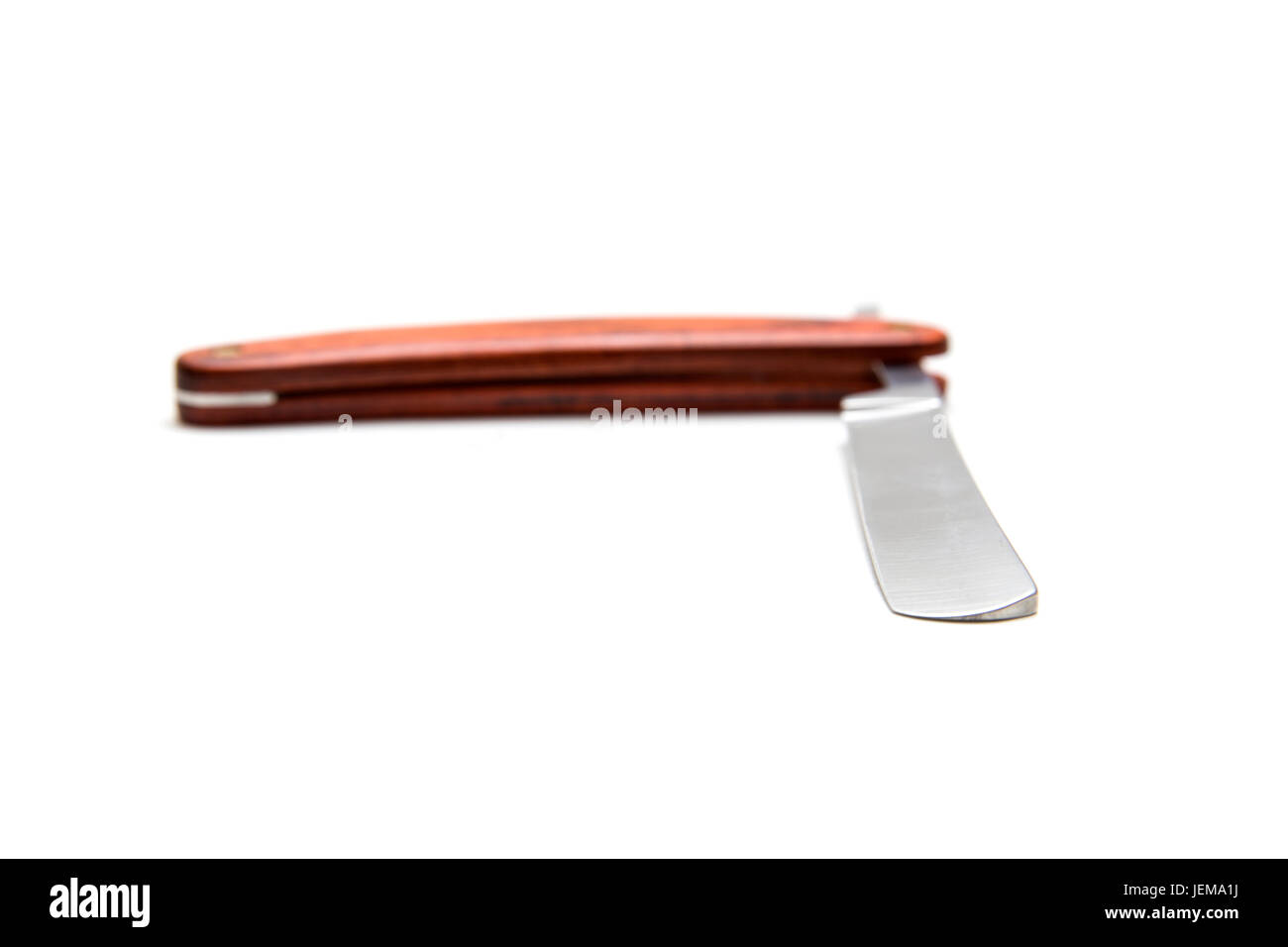 Vintage straight razor isolated on white background Stock Photo - Alamy