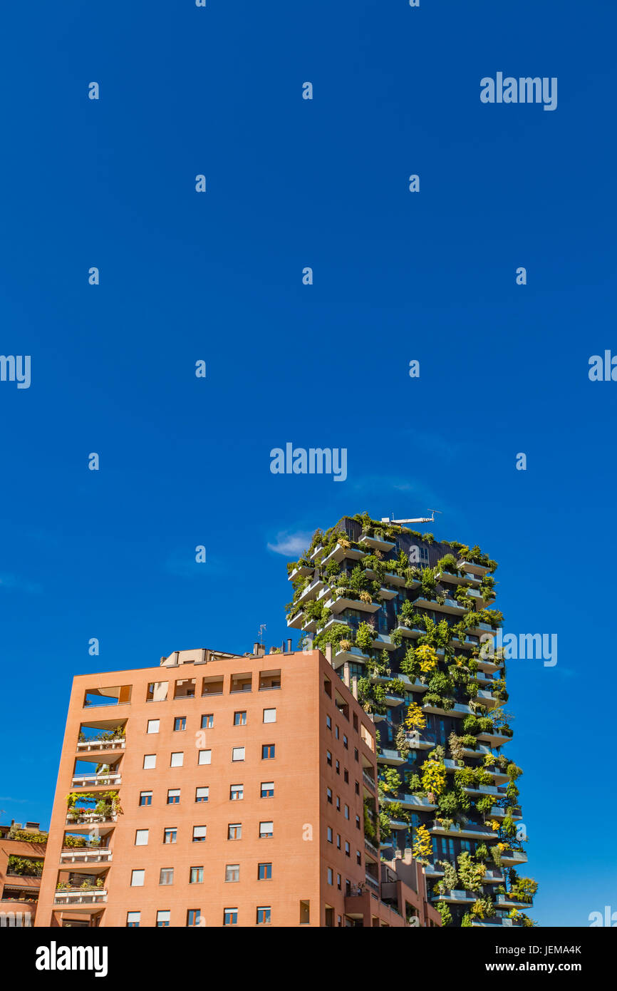 View at modern archtecture buildings in Milan, Italy Stock Photo - Alamy