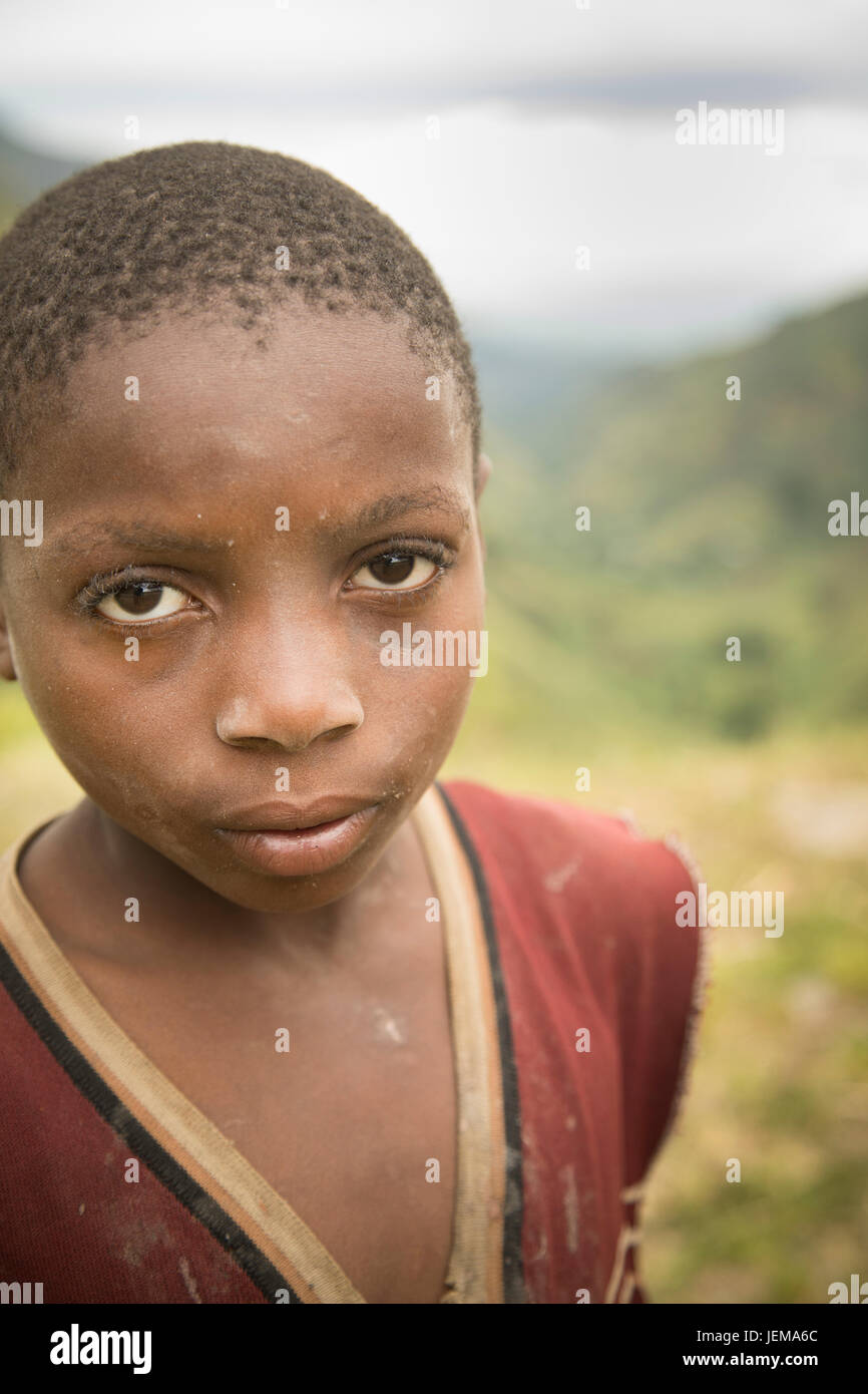 Impoverished child in the Rwenzori Mountains, Uganda Stock Photo - Alamy