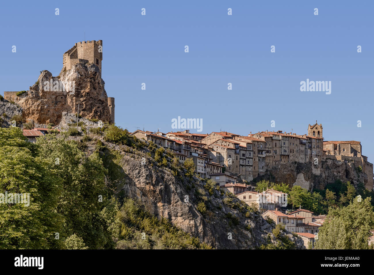 Medieval fortress in the town of Frias, Burgos, Castile and Leon, Spain ...
