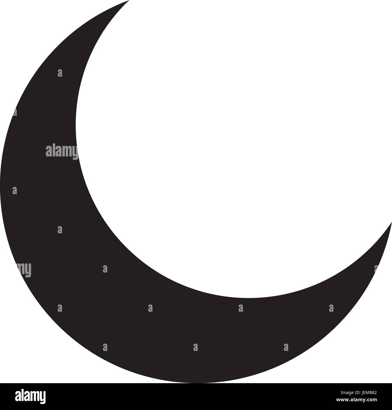 new half moon vector icon sign symbol Stock Vector Image & Art - Alamy
