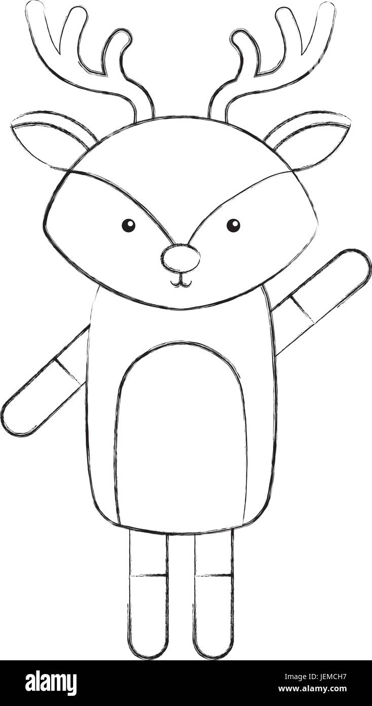 Funny cartoon style christmas Black and White Stock Photos & Images - Alamy