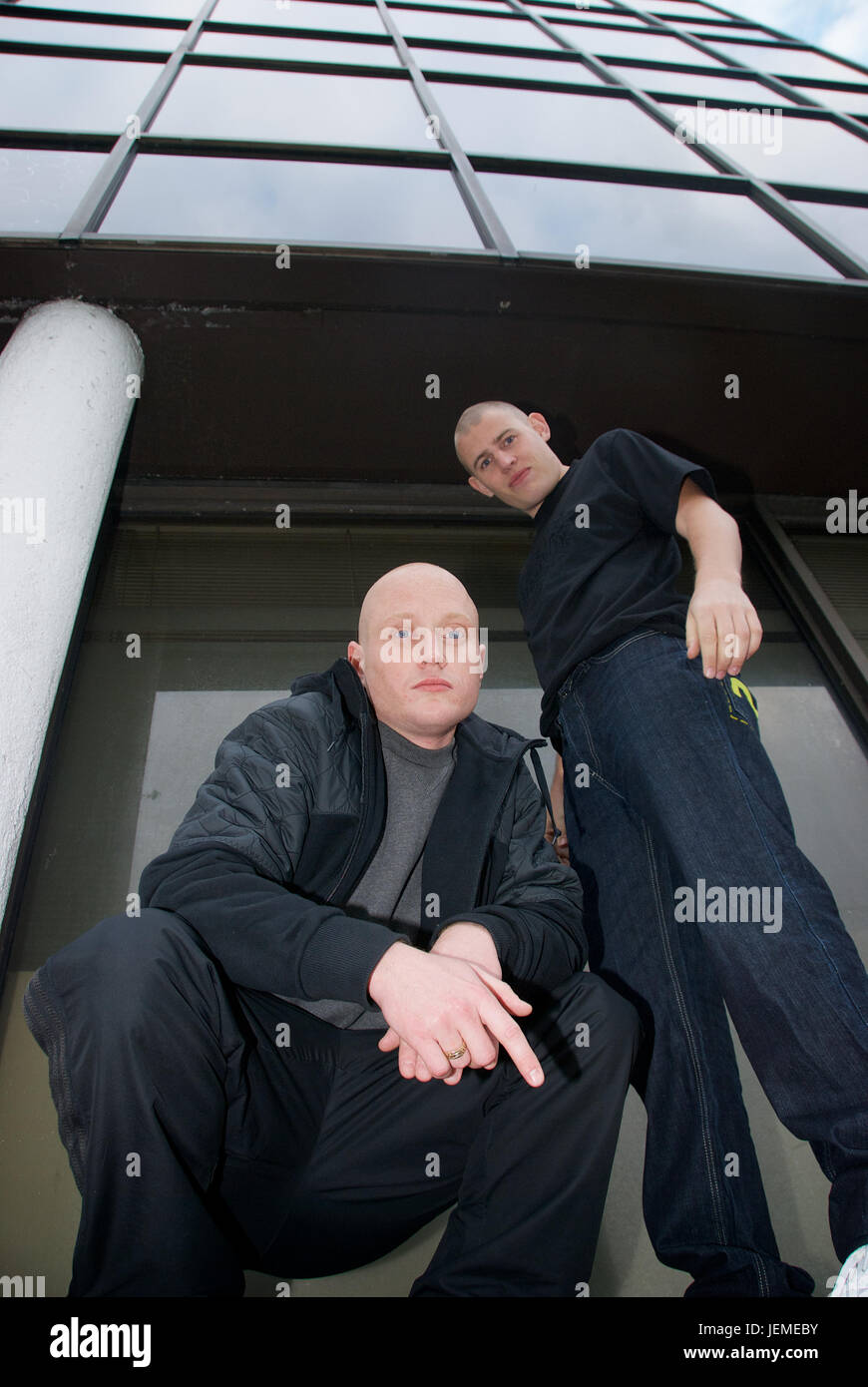 Two young men in an urban location Stock Photo - Alamy
