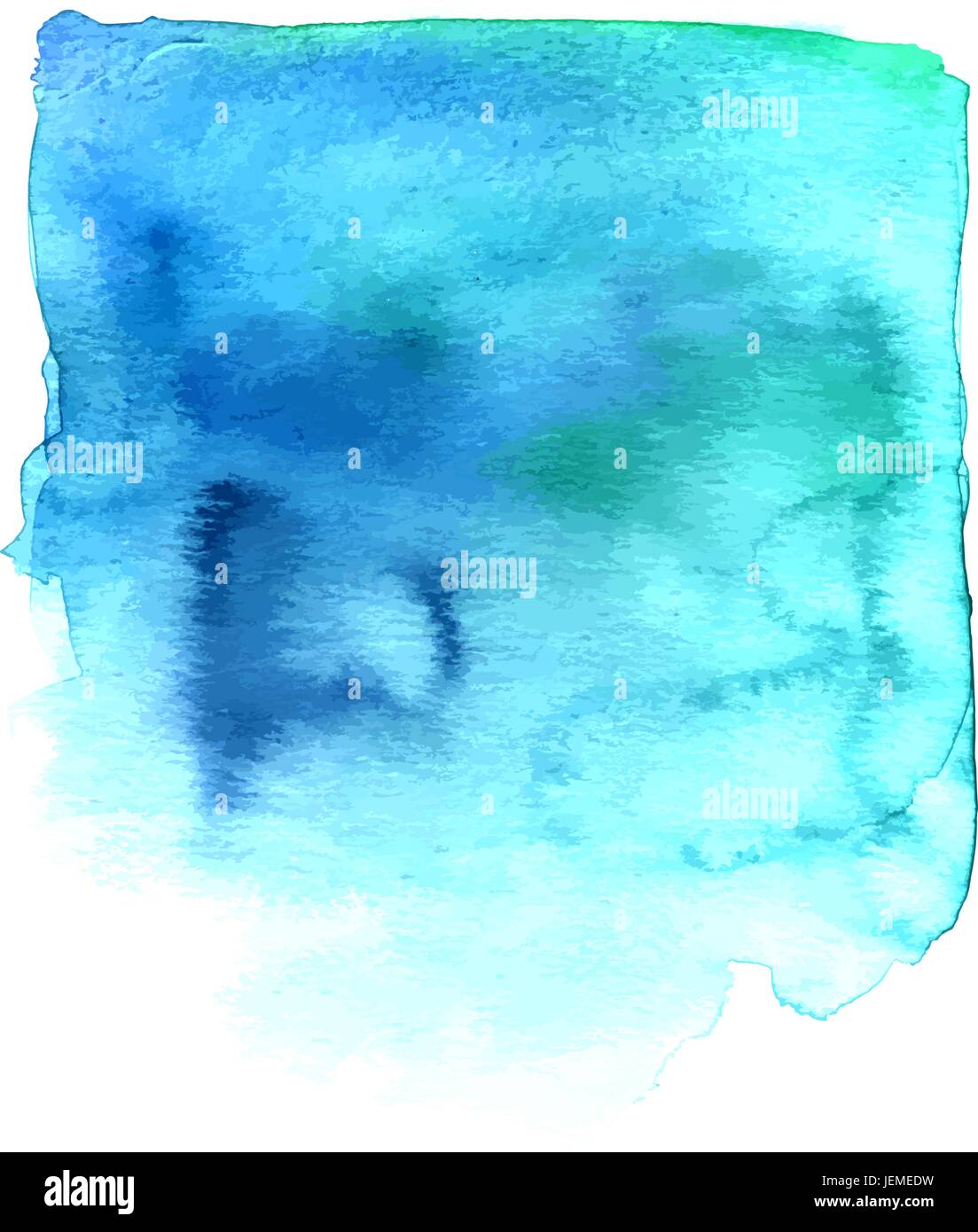 Teal blue vector watercolor texture, abstract design element Stock ...