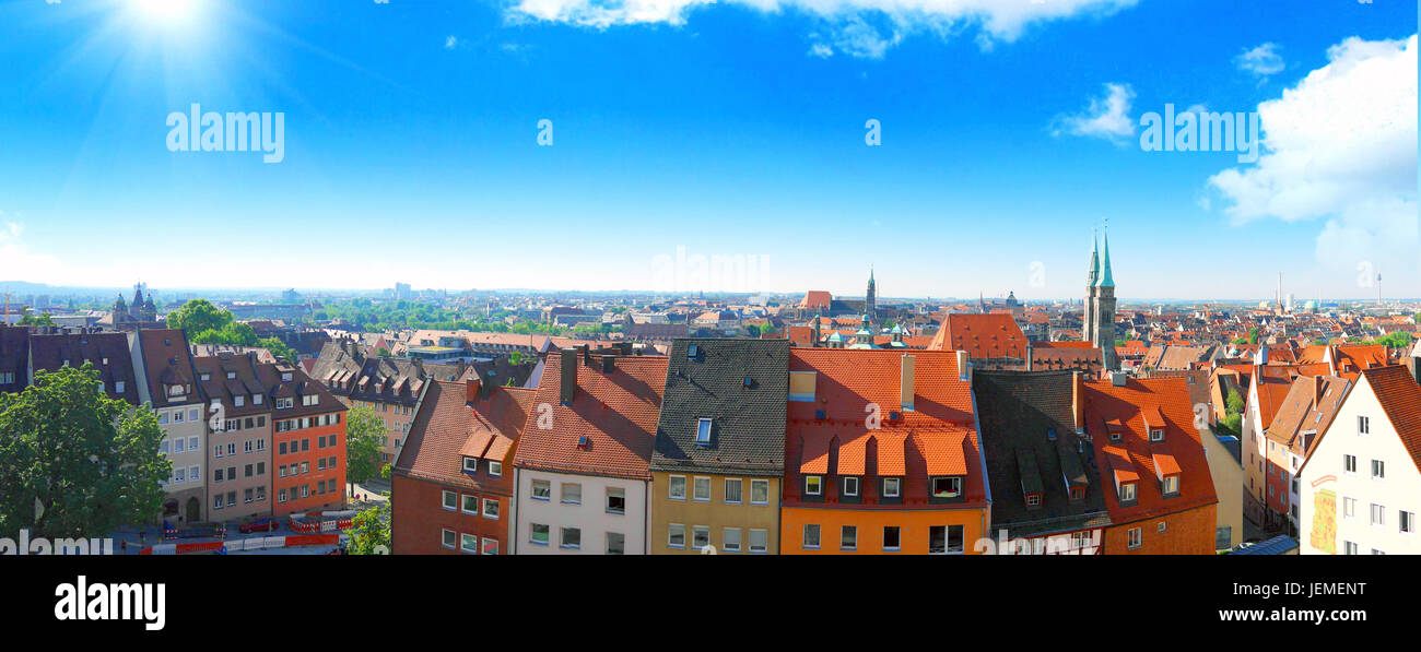 Panorama view of city of Nuremberg, Germany Stock Photo - Alamy