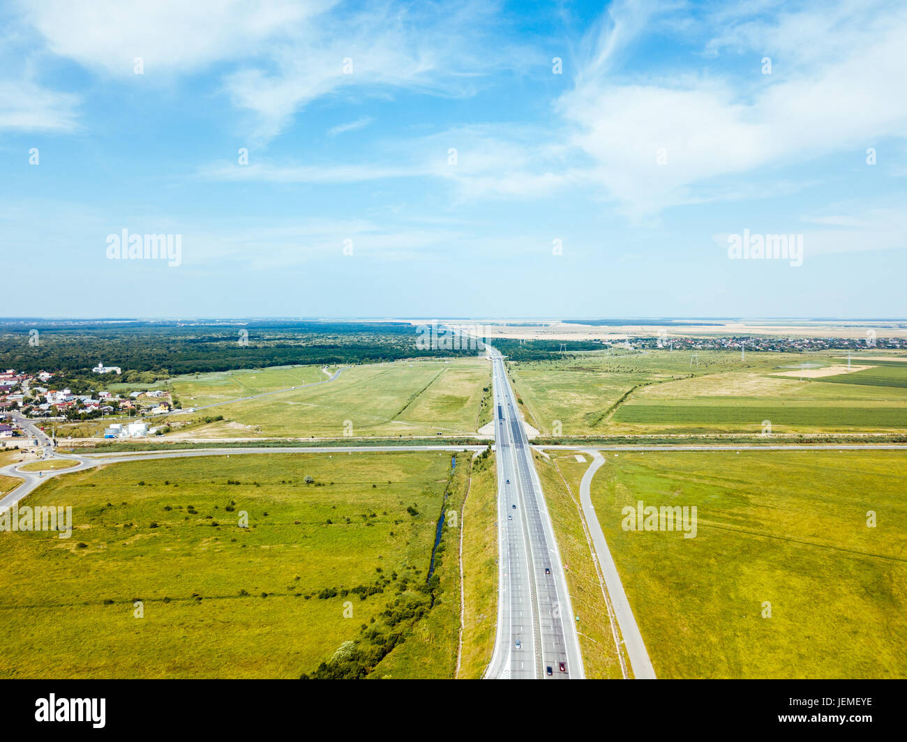 Aerial view top view roads hi-res stock photography and images - Alamy