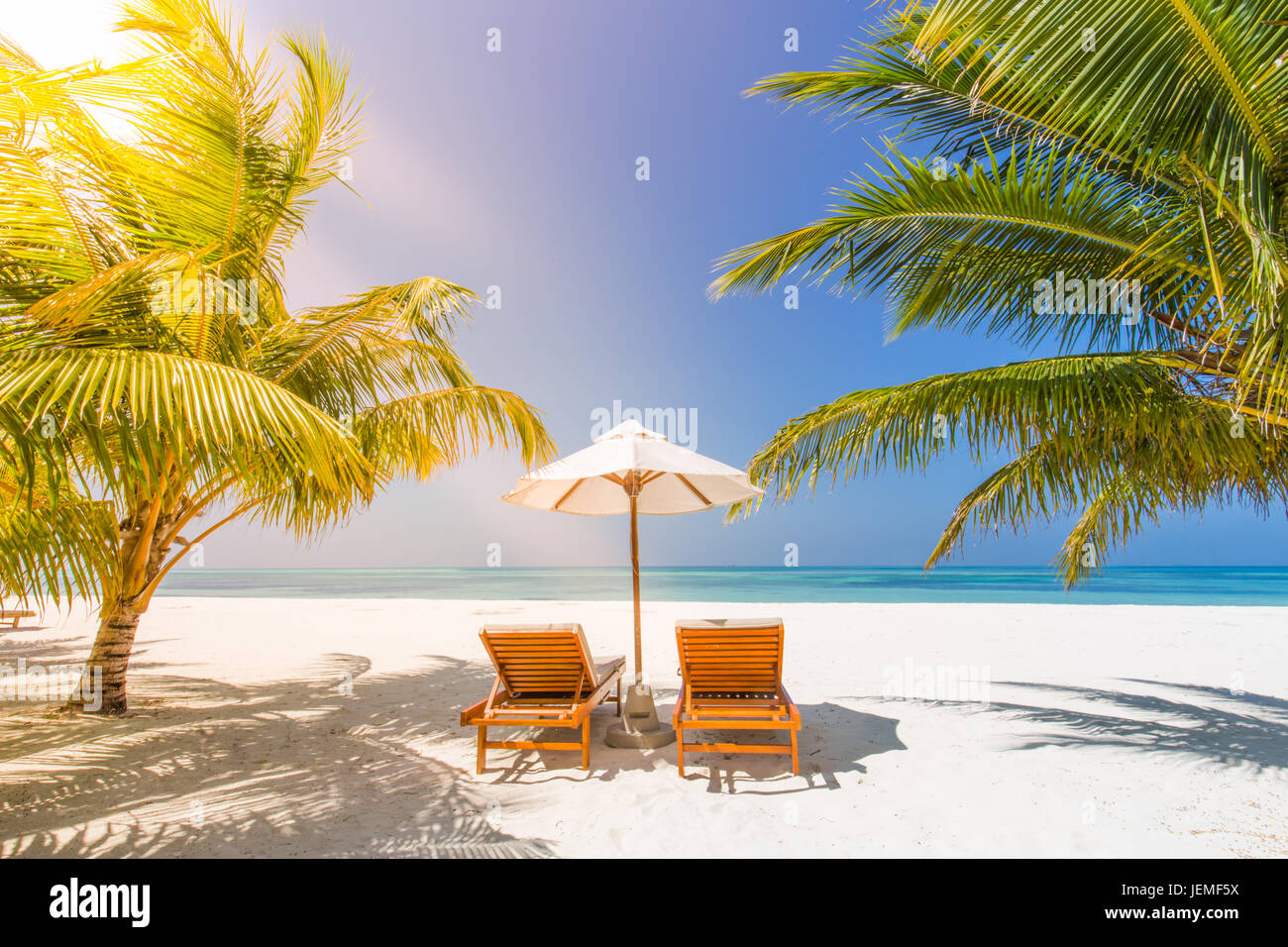Beautiful beach landscape. Summer holiday and vacation concept ...