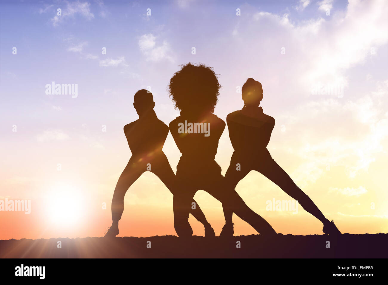 Silhouette of fit person Stock Photo - Alamy