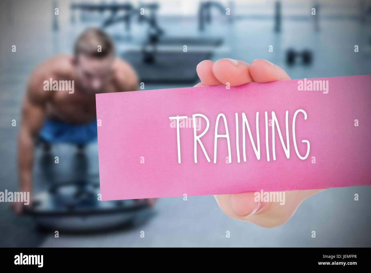 Training against people background Stock Photo - Alamy