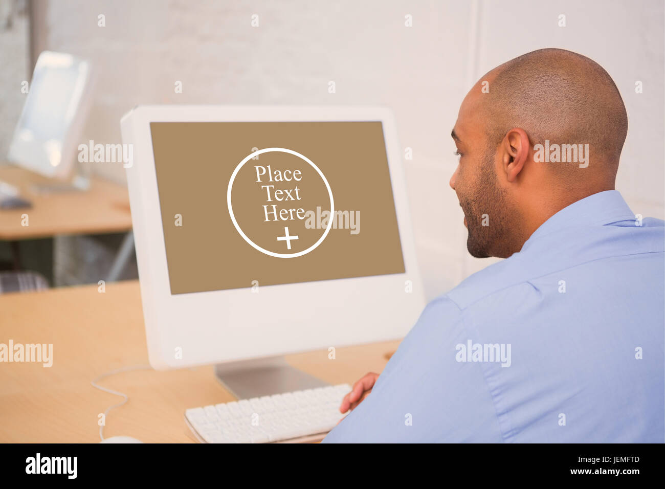 Composite image of place text here Stock Photo - Alamy