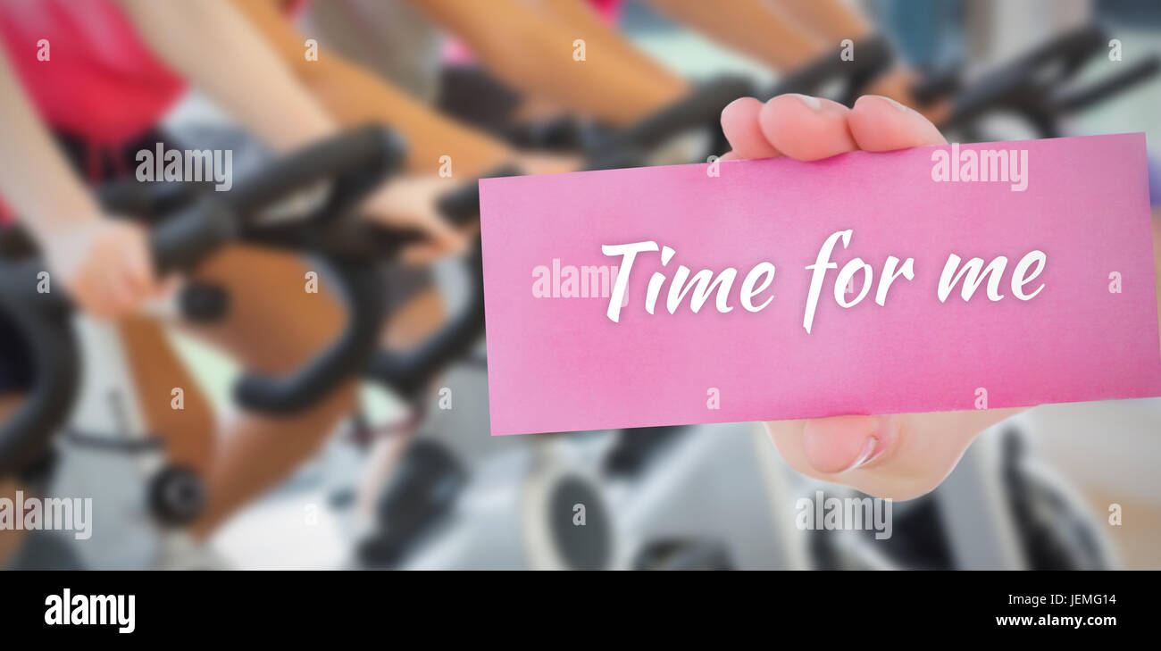 Time for me against people background Stock Photo - Alamy