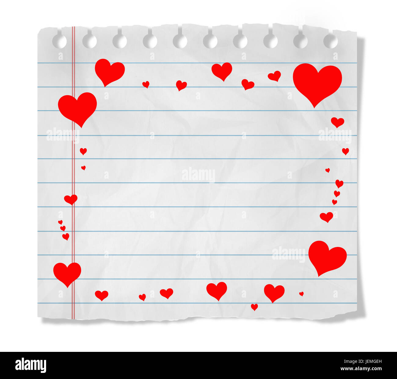 Red hearts paper hi-res stock photography and images - Alamy