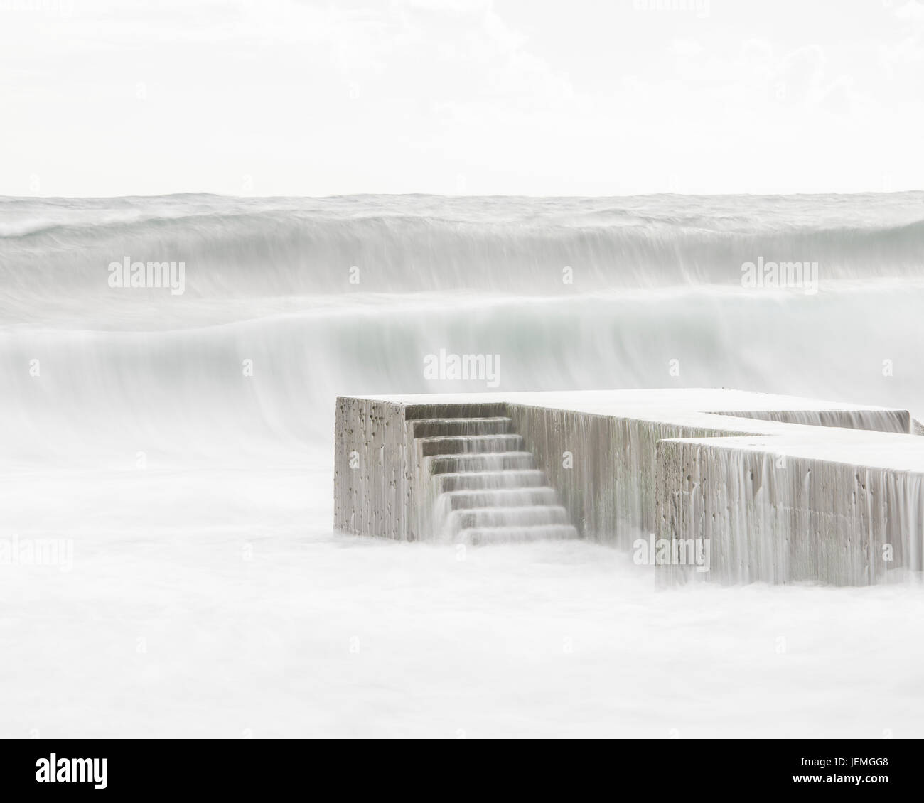 Water cascading over stairs Stock Photo - Alamy