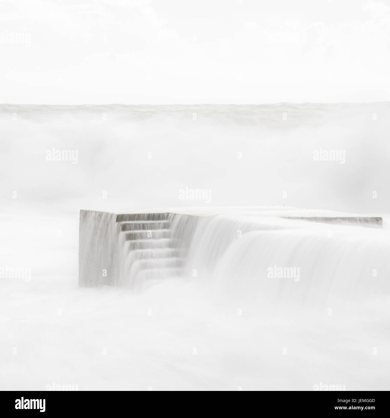 Water cascading over stairs Stock Photo - Alamy