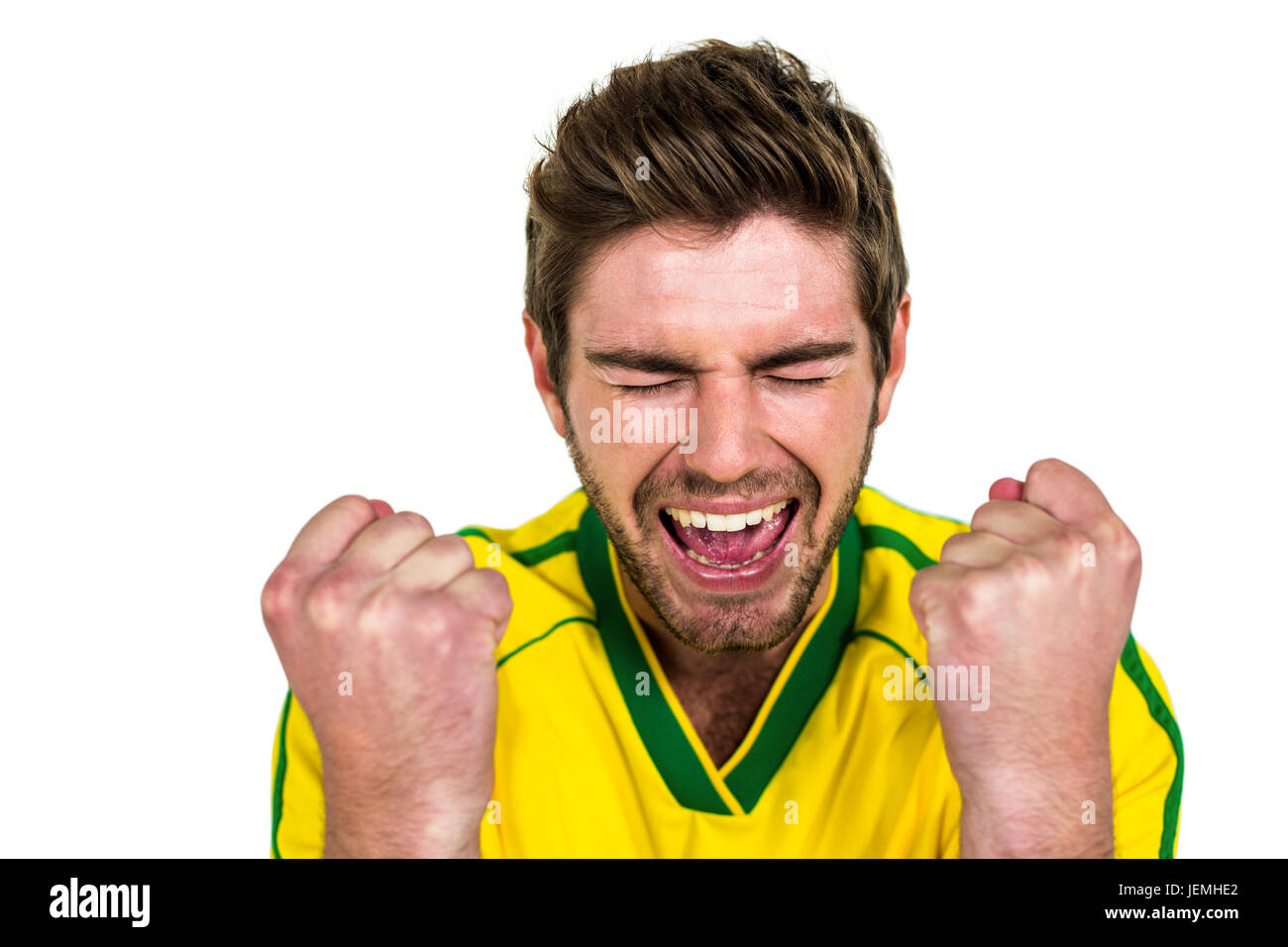 Handsome man rejoicing Stock Photo - Alamy