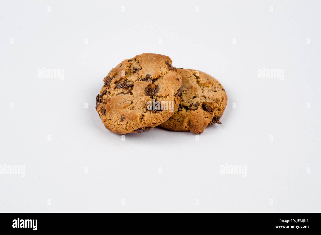 chocolate chip cookies isolated on white background with shadow Stock ...