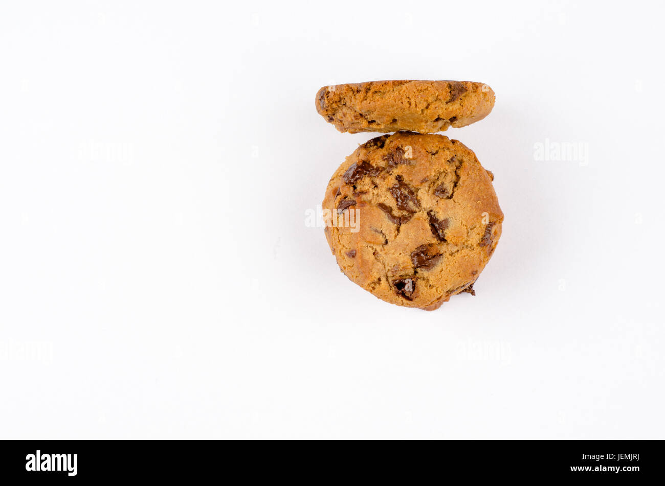 chocolate chip cookies isolated on white background with shadow Stock ...